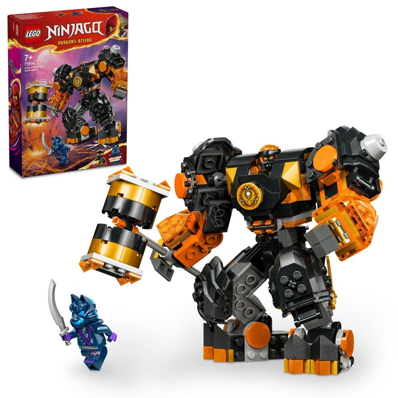 LEGO 71806 Ninjago Cole Element Power Mecha Suit Toy Present, Blocks ...