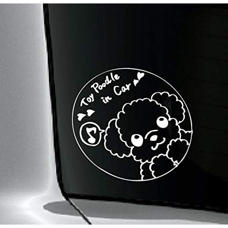 Toy Poodle in Car Toy Poodle Waterproof Vehicle OK Cutting Sticker ...
