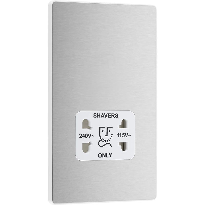 BG Electrical Dual Voltage Shaver Plug Socket, Electric Toothbrush ...