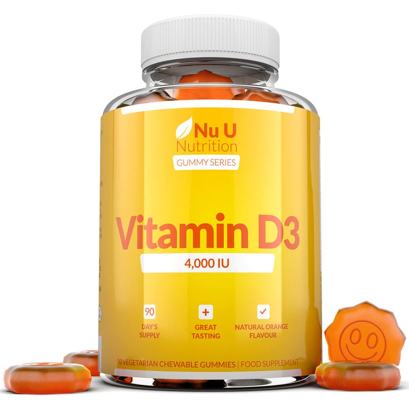 Vitamin D3 Gummies 4000 IU Adults - 90 High Strength Gummies - 1 a Day ...