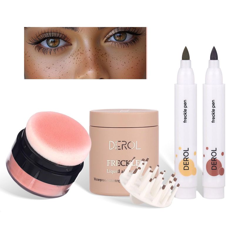 Natural Freckle Blush Makeup Kit- Liquid Fake Freckle Air Cushion, 2 ...