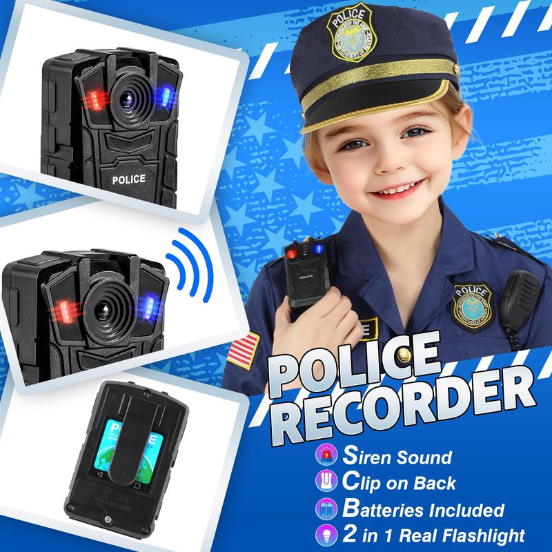 Loscola Police Costume for Girls Kids, Police Officer Costume for Girls ...