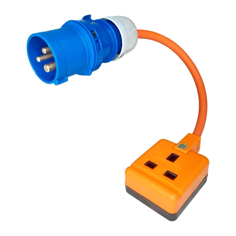 Fly Lead Converter Cable, 16A Plug to 13A Socket, Electrical Hookup ...