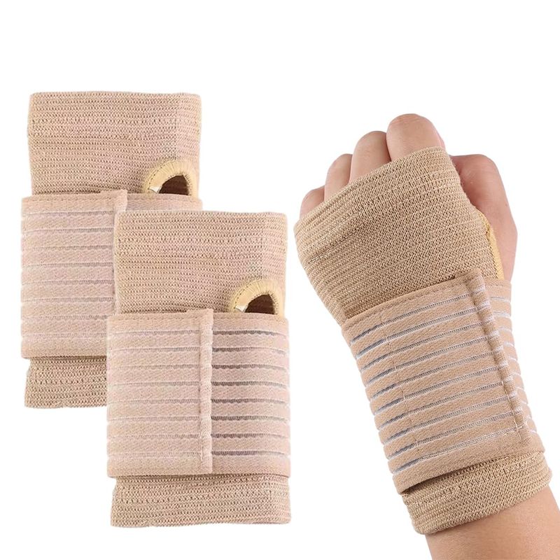 Elastic Wrist Support with Strap, 1 Pair Wrist Brace, Adjustable Wrist ...
