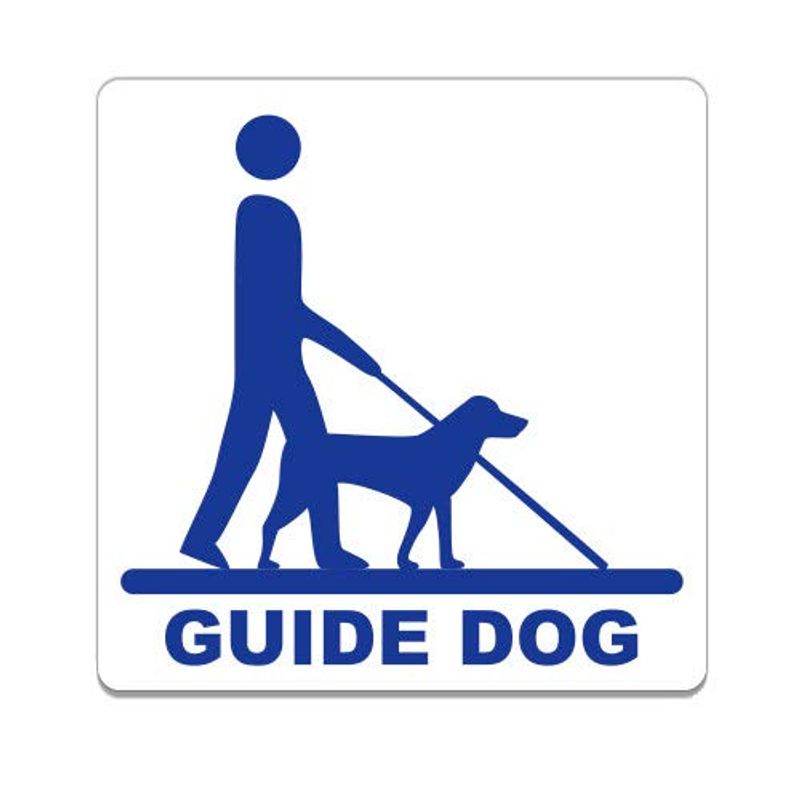 GT Graphics Express Guide Dog Sign - 12" Vinyl Sticker Waterproof Decal ...