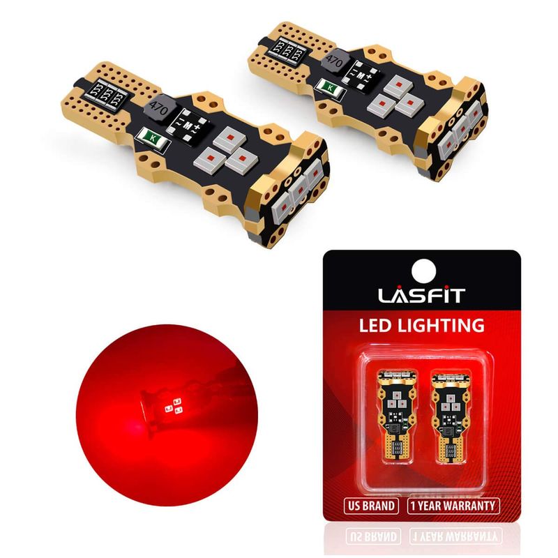 LASFIT 921 912 LED Red Light Bulb, 3rd Brake Tail Lights, LED Center ...