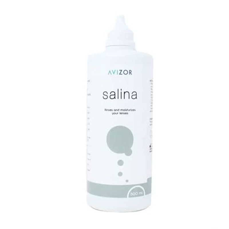 Avizor Saline Solution Contact Lens Storing Cleaner, 500ml, White ...