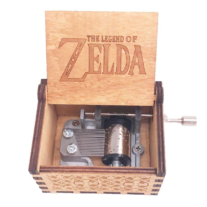 The Legend of Zelda Music Box Hand Crank Musical Box Carved Wooden,Play Zelda:Song of Storms ...