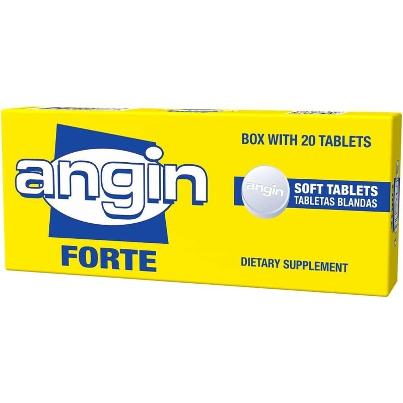 ANGIN Forte Cough & Sore Throat Tablets Dietary Supplement 20 Ct C Zinc ...