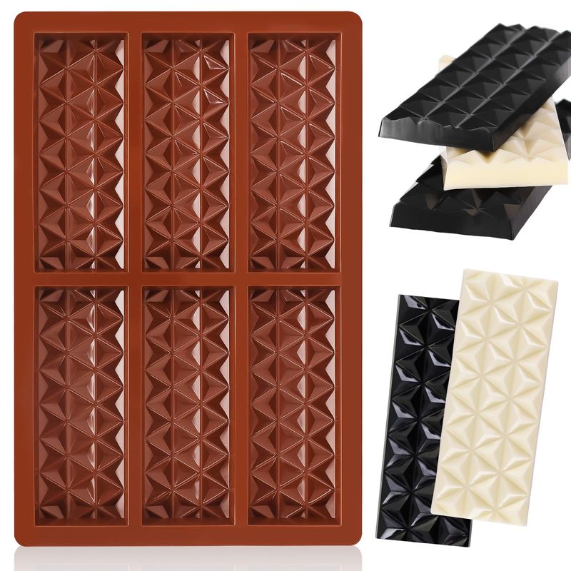 Break-Apart Chocolate Molds, Food-grade Silicone Chocolate Bar Molds ...