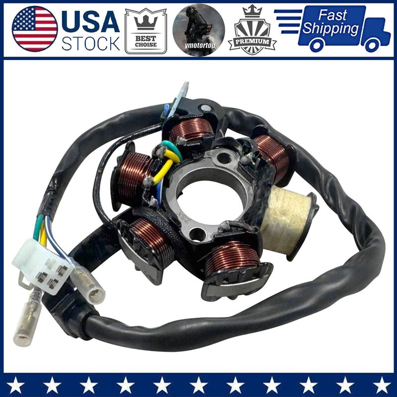 GY6 6 Pole Ignition Stator Magneto 6 Coil Racing Or GY6 125cc-150cc ...
