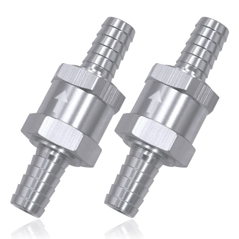 Mesee 2 Pieces 10MM Fuel Non Return Check Valve, Aluminium Alloy One ...