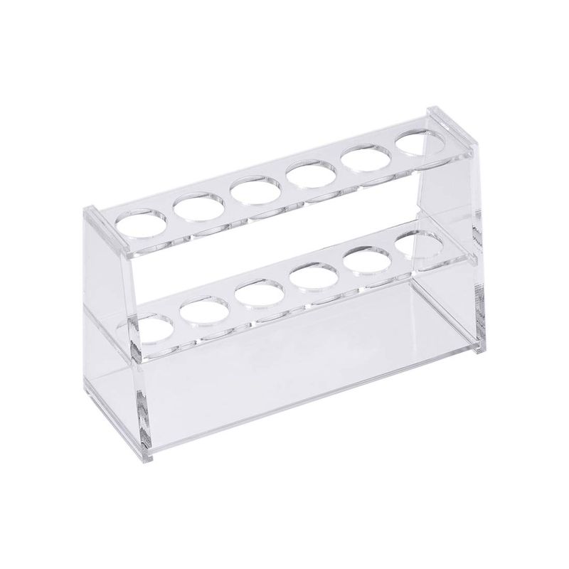 uxcell Acrylic Test Tube Holder Lab Stand Rack 6 Wells for 25ml ...