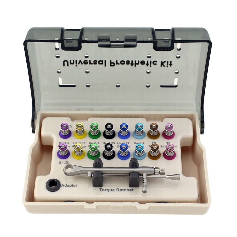 Universal Implant Prosthetic Restoration Kit Drivers Torque Wrench ...