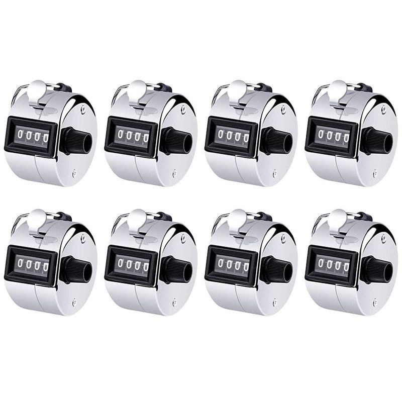 Hitopin 8PCS Hand Tally Counters, Metal Mechanical Counters, 4-Digit ...