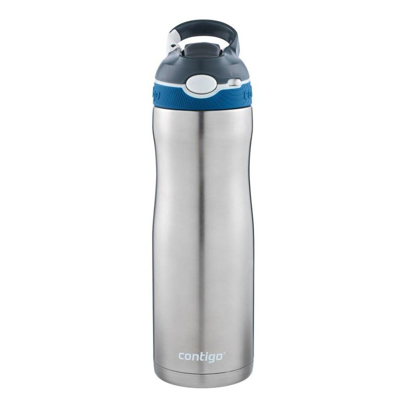 Contigo Ashland Chill Autospout Water Bottle with Flip Straw, Stainless ...