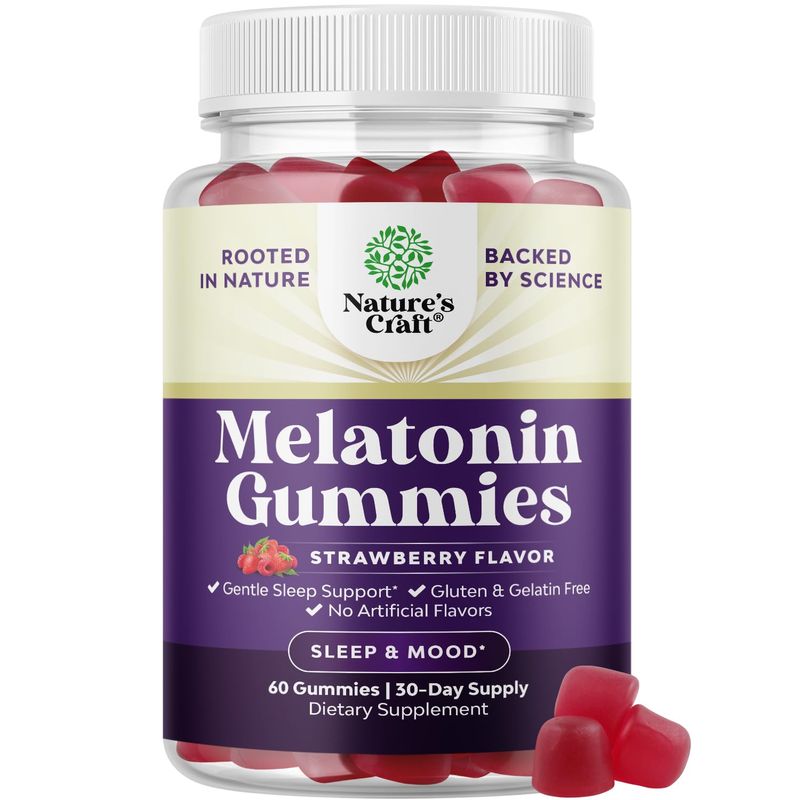 Melatonin 5mg Natural - Gelatin Free and Halal Melatonin Gummies 5mg ...