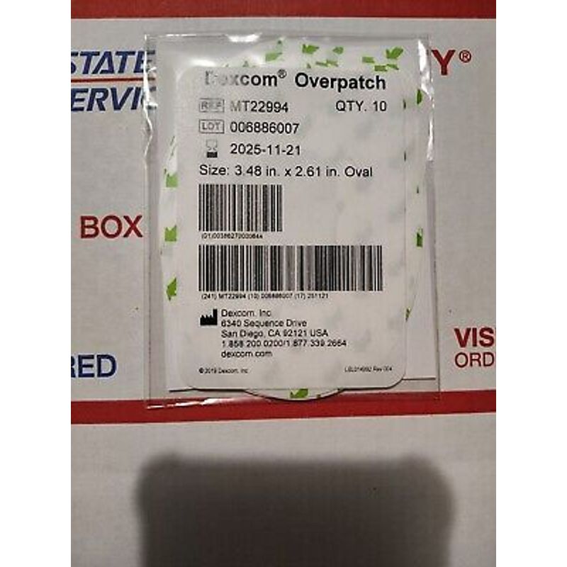 Genuine DEXCOM G6 Overlay Overpatch 10 Per Pack CGM Adhesive Patches ...
