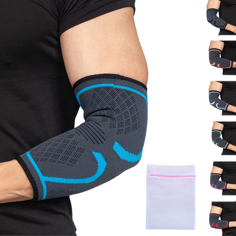 360 RELIEF - 1 Pack Compression Elbow Brace Sleeve for Men and Women ...