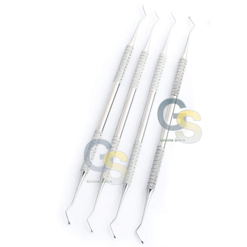 G.S DENTAL Spoon EXCAVATORS Restorative Filling Composite Set of 4 ...