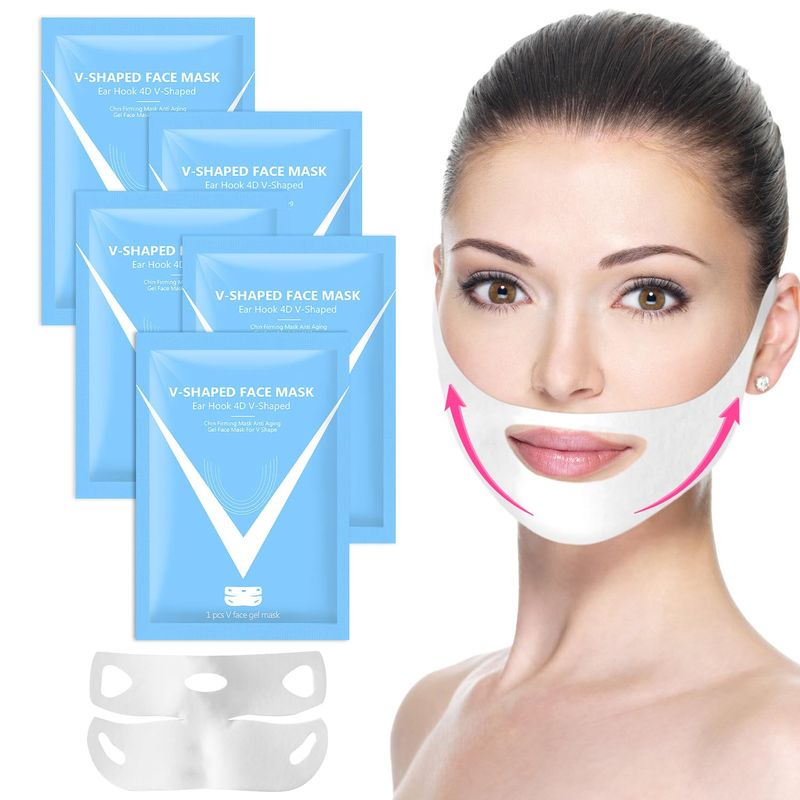 5PCS Bloskin Double Chin Mask Reusable,Bloskin Lifting Face Mask ...
