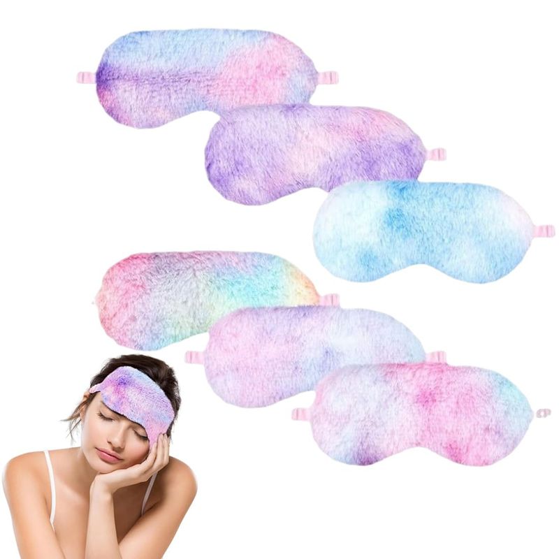 6 Pieces Kids Eye Masks for Sleeping, Plush Kids Sleep Mask, Soft ...