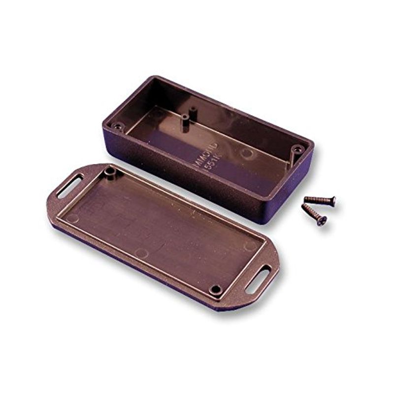 Miniature Plastic Enclosure, Flanged, Body Colour Black, Enclosure ...