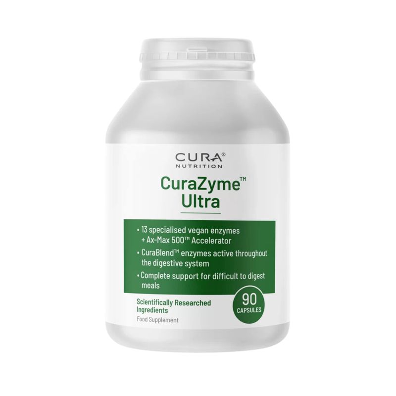 CURA NUTRITION - CuraZyme Ultra (90 Capsules) | for Sensitive Stomachs, Nutrient Supplements ...