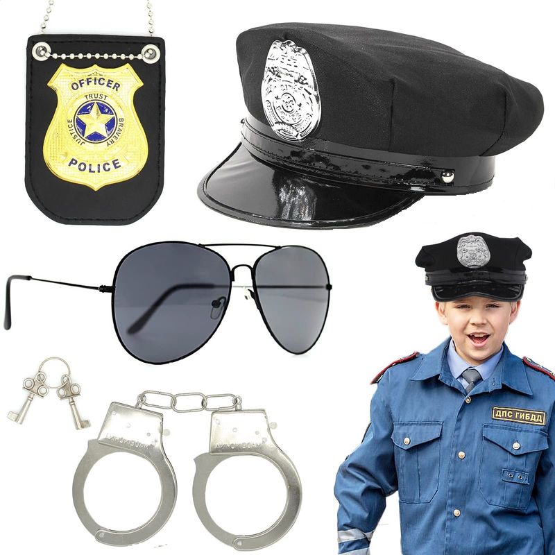 WUEURU Police Accessories Kit,Police Pretend Play Toy Set,Cool Police ...