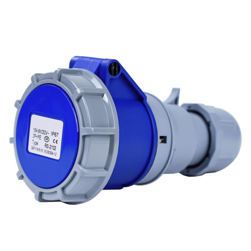 250V 16A 2P+E Industrial Adapter, 3pin CEE Plug/Socket Adapter IP67 ...