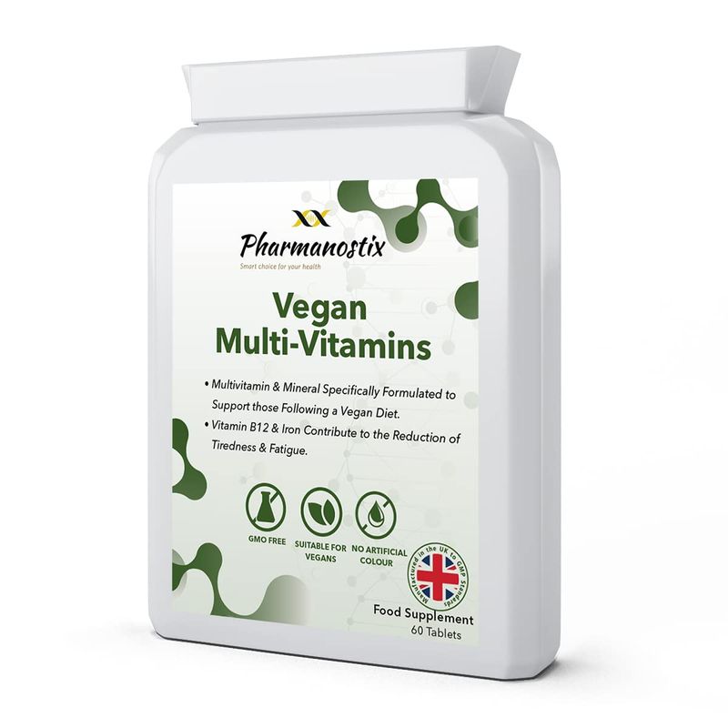 Vegan Multivitamin and Mineral Supplement 60 Tablets | 24 Vitamins and ...