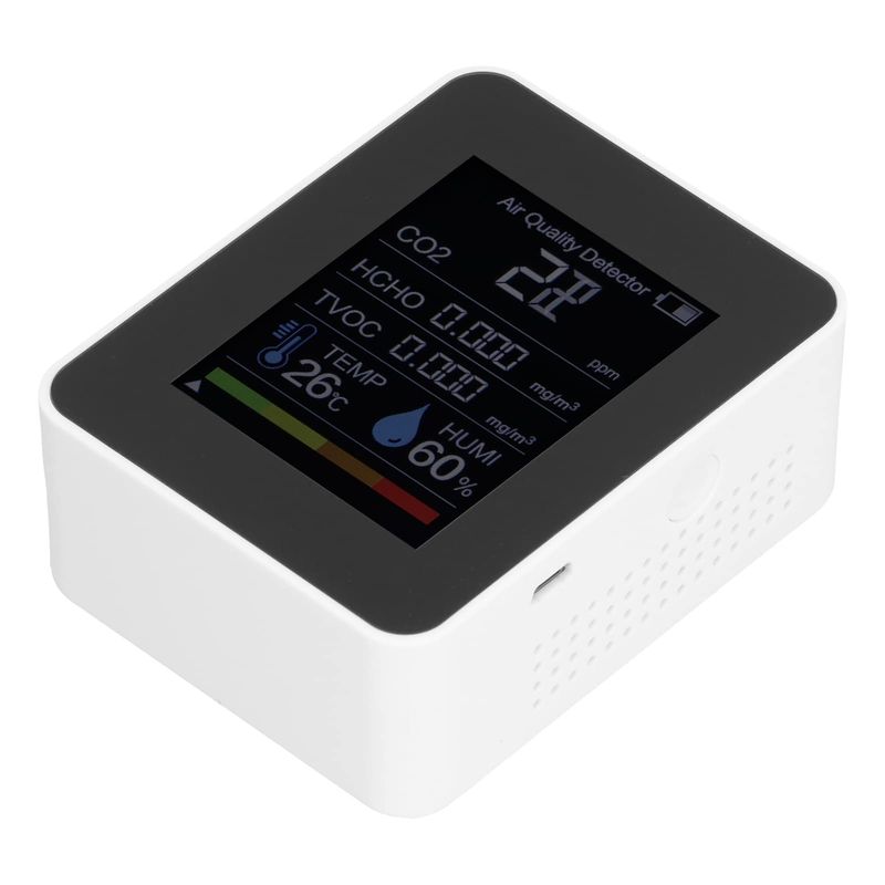Carbon Dioxide Monitor, 5 in 1 Co2 Monitor Multifunctional Carbon Detector Co2 Monitor Air ...