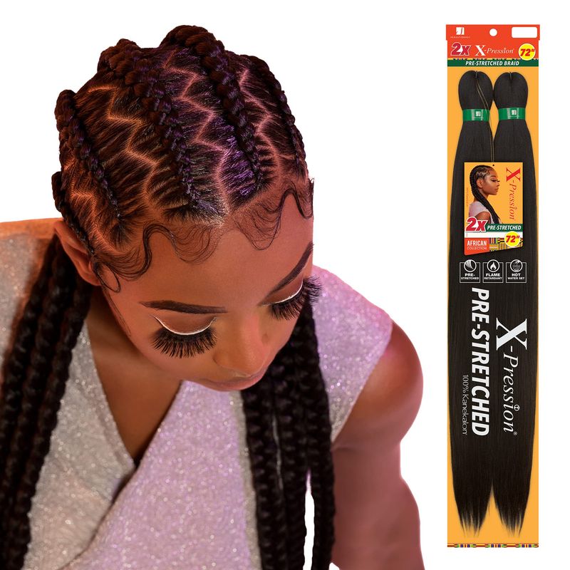 Sensationnel X-pression prestretched braiding hair - 2x xpression 72 ...