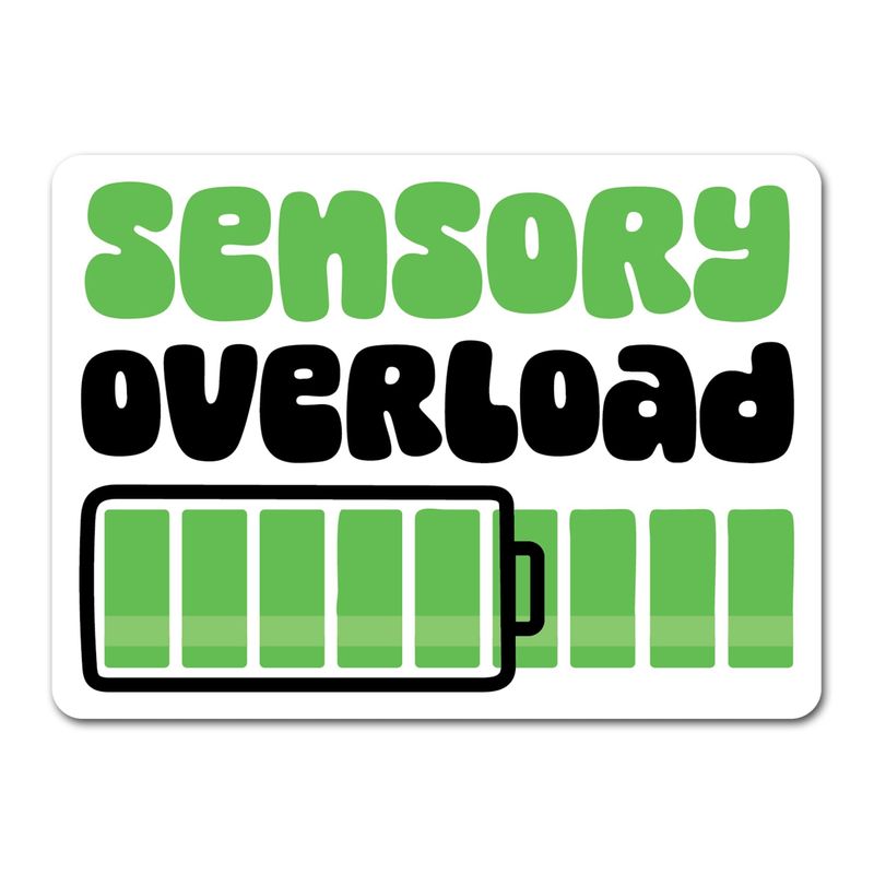 2 x 10cm Sensory Overload Vinyl Stickers - ADHD Neurodiversity ...