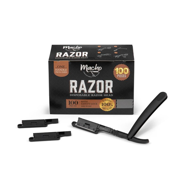 Professional Straight Razors for Men with 100 Disposable Barber Razor ...