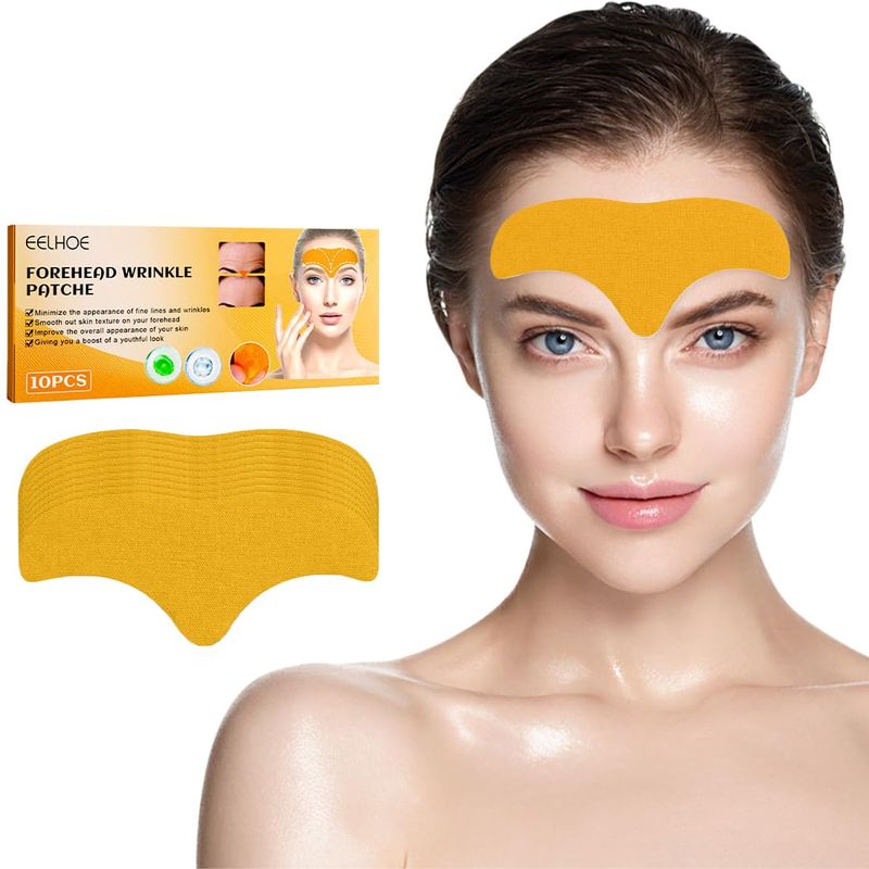 QOMJUFA Pack of 10 forehead patches, smooth and brighten the forehead ...