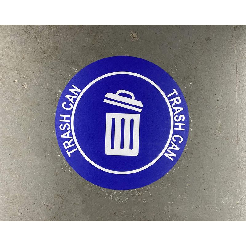 "Trash Can" Durable Laminated Vinyl Floor Sign- Sign by Graphical ...