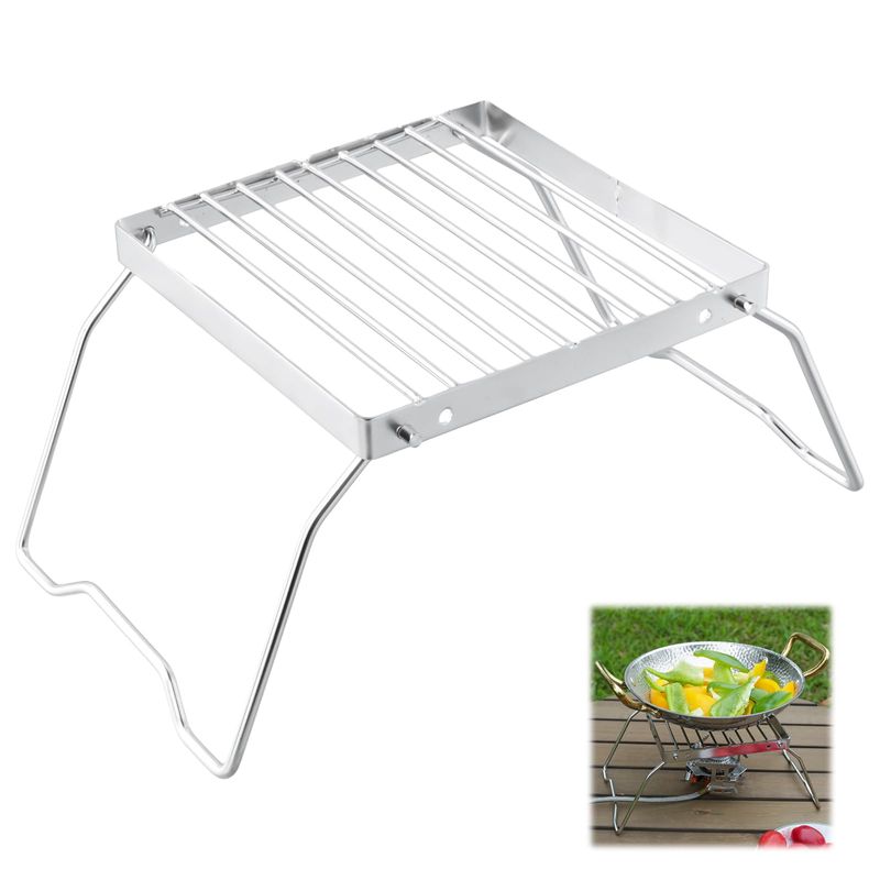 Folding Campfire Grill Grate, Grill Rack Stainless Steel Foldable Grill ...