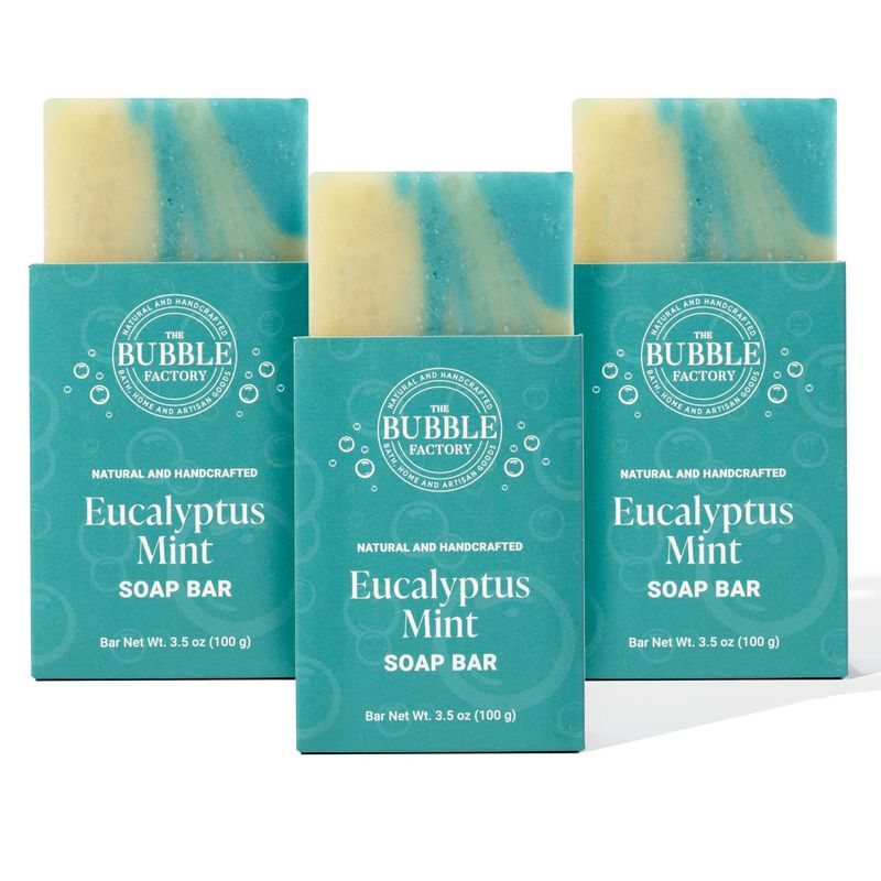 The Bubble Factory Eucalyptus Mint - Handmade in the USA, Palm Oil Free ...