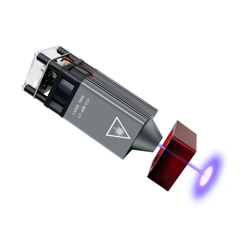 Upgraded 5W Laser Module, LASER TREE 23mm Fixed Focus Balance Engraving ...