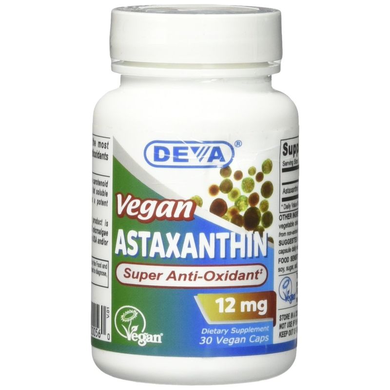 Deva Nutrition Deva Vegan Astaxanthin Veg Capsules, 12 mg, 30 Count - EveryMarket