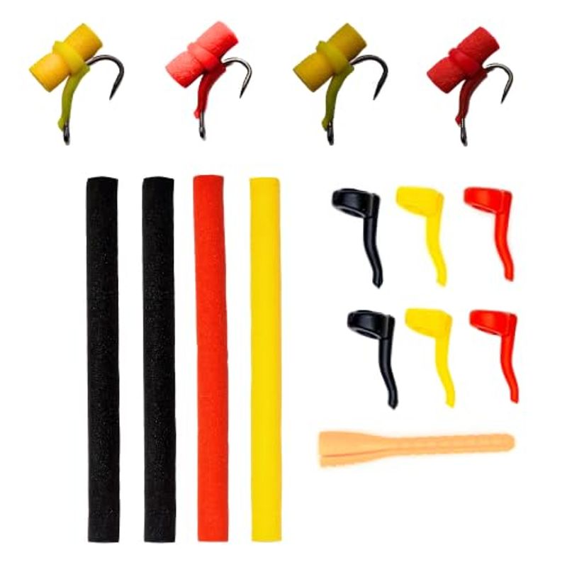 EUROKAN TACKLE Zig Rig Kit Foam Carp Fishing - Red Yellow Black Zig Rig ...