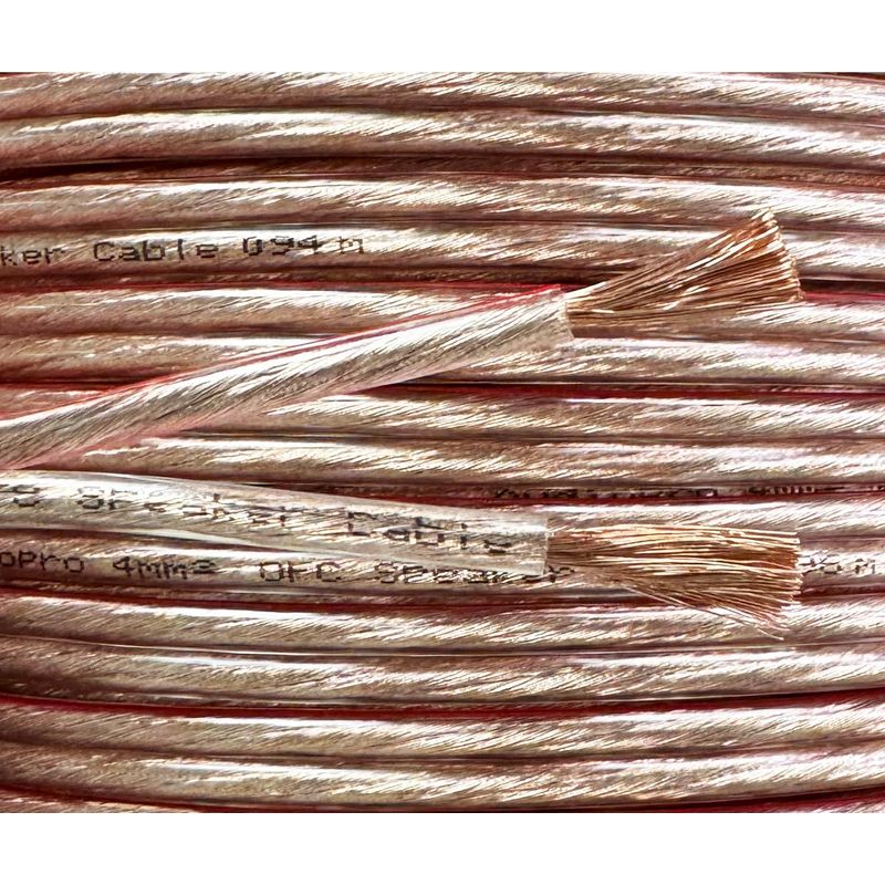 AudioPro 5m of 4mm2 OFC Speaker Cable 12 AWG 2 x 128 Strand Stereo ...