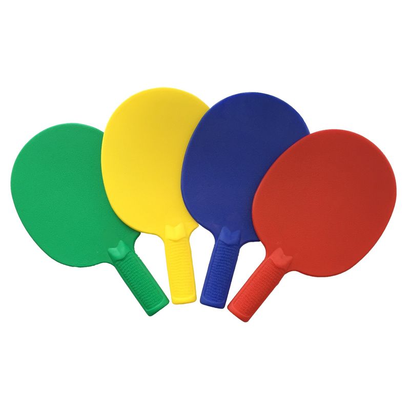 Plastic Ping Pong Paddles - Complete Set of 4 Durable Multi-Color, Blue ...