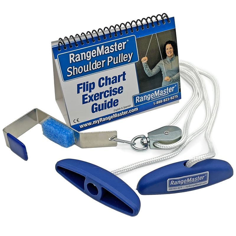 RangeMaster Molded Rubber Handle Shoulder Pulley │ Physical Therapy Tool │ Aids in Recovery and ...