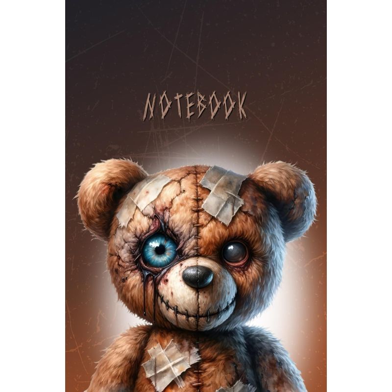 Creepy Zombie Blue Eye Teddy Bear Notebook: Creepy Teddy Bear ...