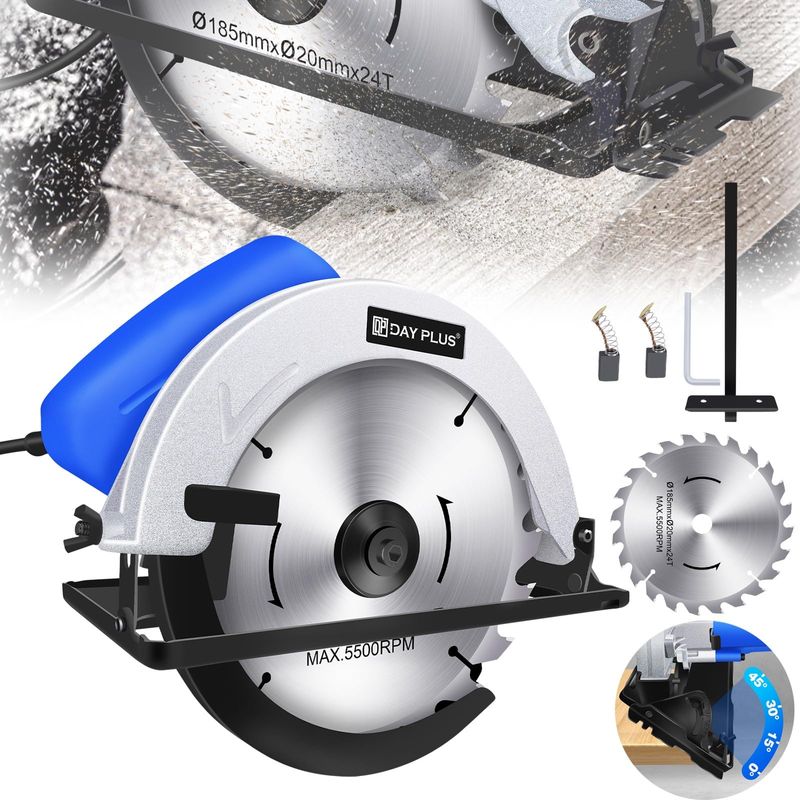 Circular Saw 900W Electric Circular Wood Saw Garden Tool, 5500RPM ...