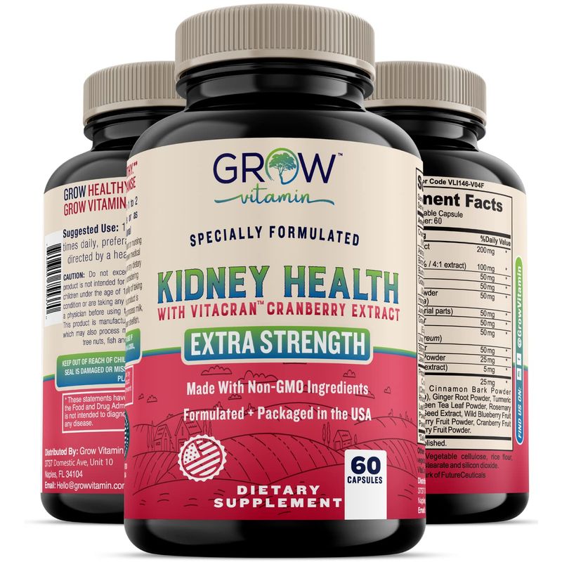 grow vitamin Premium Kidney Cleanse Supplement – Powerful Kidney ...