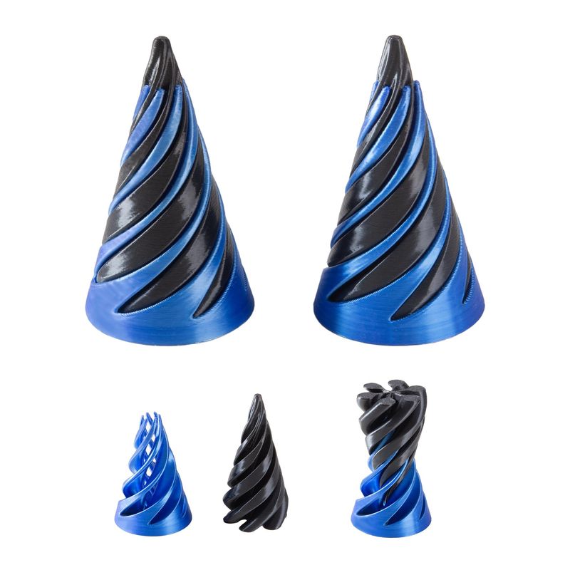 3D Printed Spiral Cone Toy (Blue) - Online Marketplace - EveryMarket