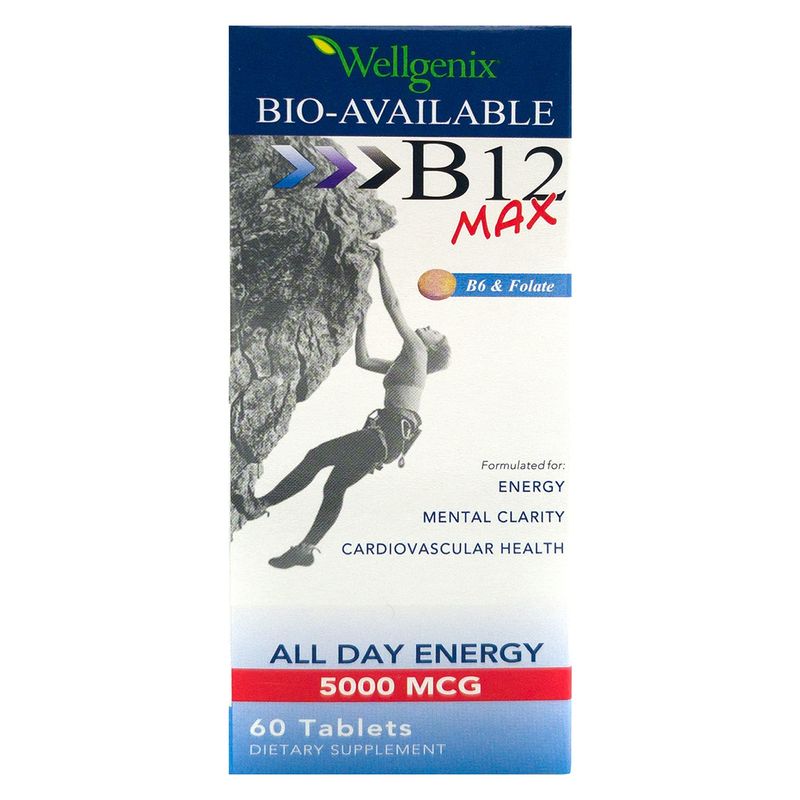 Wellgenix Bio-available Sublingual B12 B6 Folate Vitamin Formulated for ...